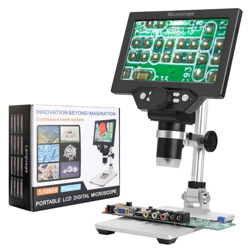 G1200 Digital Microscope 12MP 7 Inch LCD || eGsmTools